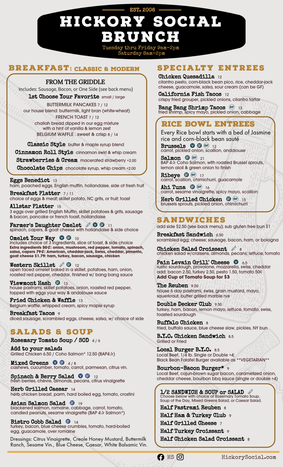 Menu - Hickory Social - A Local Foodie Spot with Gluten Free & Dairy ...