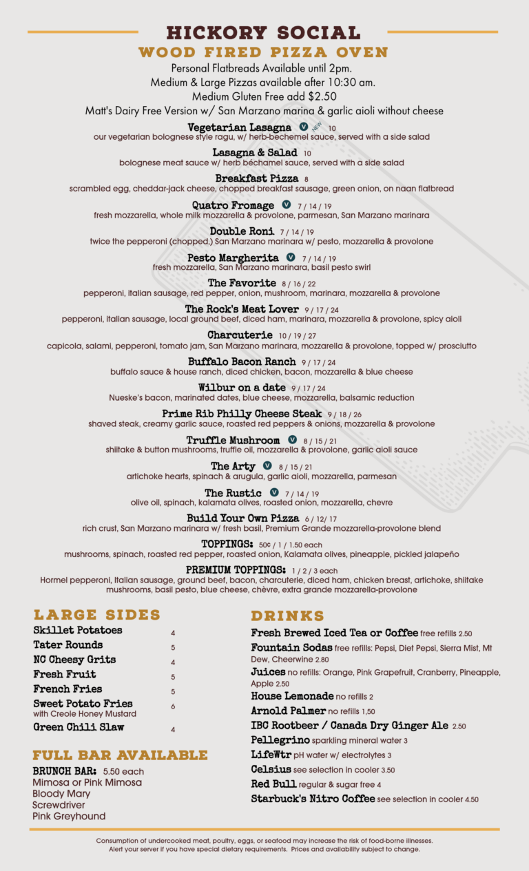 Menu - Hickory Social - A Local Foodie Spot with Gluten Free & Dairy ...